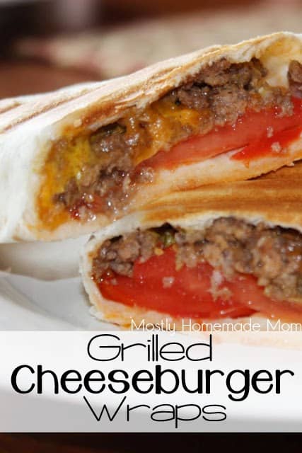 Grilled Cheeseburger Wraps - Mostly Homemade Mom